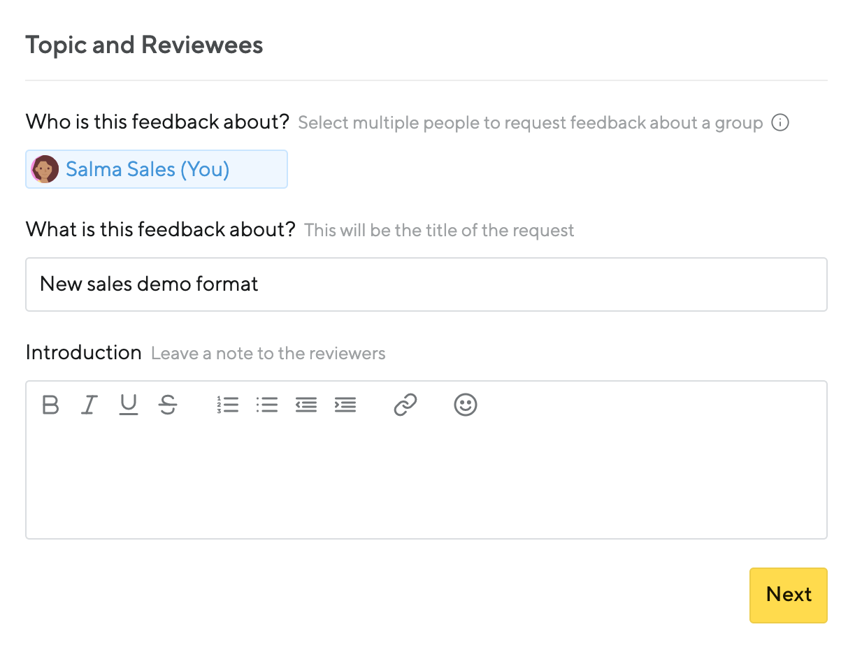 Feedback Requests · Small Improvements
